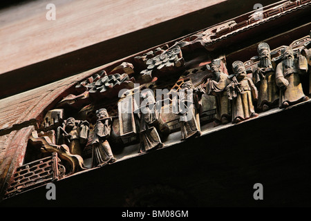traditional courtyard of a merchants house, timber house in Hongcun ...