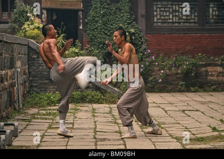 duel and training between two Shaolin monks, Shaolin Monastery, known ...