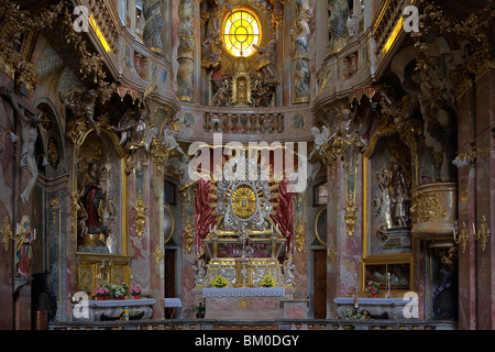 Interior view of Asamkirche or Asam church, Munich, Bavaria, Germany ...