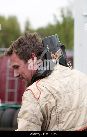 HANS device head restraint Head and Neck Support safety device used to ...