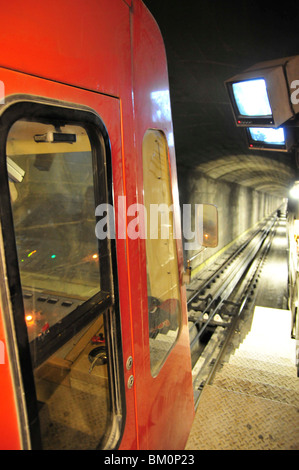 The Carmelit / Funicular cable railway in Haifa, Israel Stock Photo - Alamy