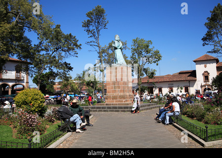 Mexico, Michoacan state, Patzcuaro, Plaza Grande, restaurant under the ...