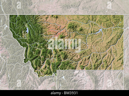 USA, shaded relief map Stock Photo - Alamy