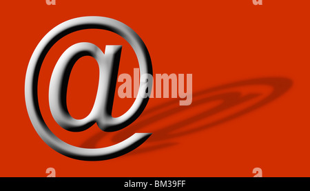 Arobase AT web email symbol illustration, internet sign Stock Photo - Alamy