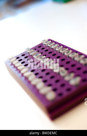 Pipet tips on a tray Stock Photo - Alamy
