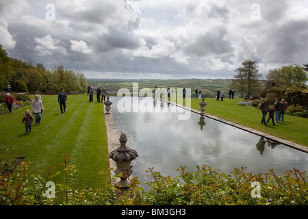 Parbold Hall, The Canal Pond infinity shallow pool on Open Day, May ...
