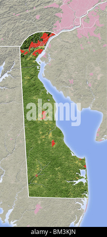 Map of Delaware Stock Photo - Alamy