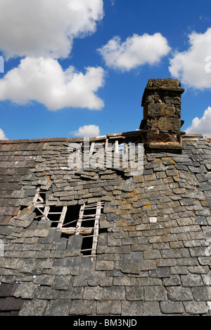 Traditional Welsh Slate Roof Slates quality thick Wales Stock Photo - Alamy