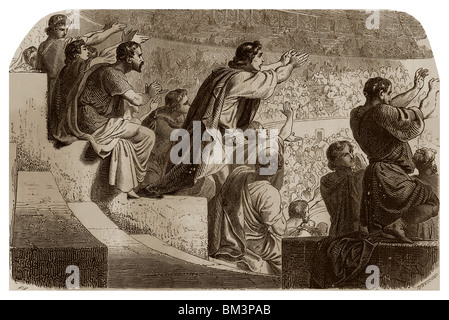 Roman Empire. Ancient Rome. Exhibition of captives in the forum ...