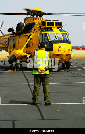 RAF Search And & Rescue Seaking Helicopter Yellow Stock Photo - Alamy