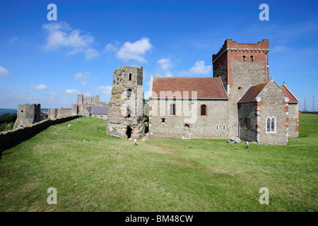 The Church of St Mary in Castro, Dover Castle, Kent, Uk Stock Photo - Alamy