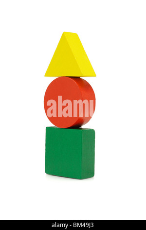 Stack wooden blocks isolated on a white background. Wooden Blocks ...