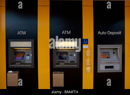 Commonwealth Bank ATM, automatic teller machines in street , Western ...