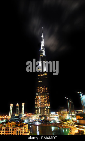 Tallest tower ever made. Dubai downtown. Burj Dubai (Burj Khalifa Stock ...
