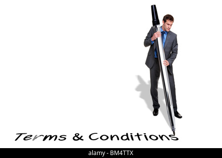 Businessman writing business conceptual words Stock Photo - Alamy