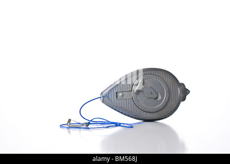 Chalk line plumb bob Stock Photo - Alamy