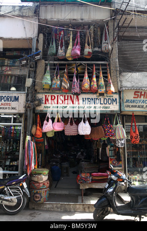 INDIA, NEW DELHI, Main Bazaar Road in Paharganj New Delhi is a popular ...
