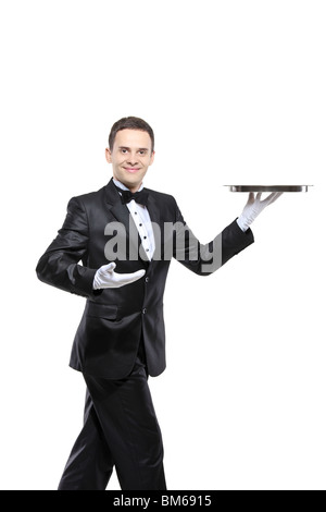 Young attractive man carrying a tray of breakfast Stock Photo - Alamy