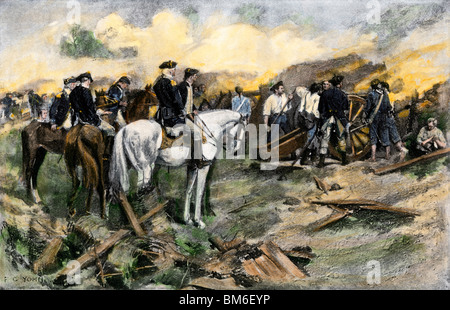 George Washington at the siege of Yorktown, Virginia, 1781 (c1880 ...