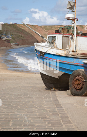 Filey Cobble Fishing Boat Yorkshire vessel North Sea English coast ...
