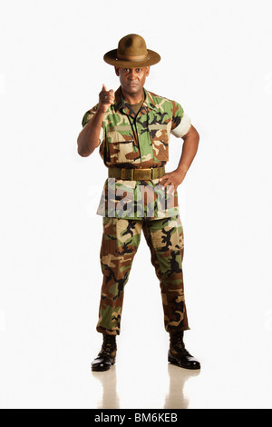A Military Man Pointing At You Stock Photo - Alamy