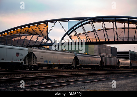 Amgen Double Helix bridge, Interbay, Seattle, Washington Stock Photo ...