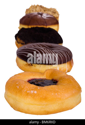 row of five donuts Stock Photo - Alamy