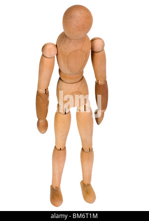 wooden figure sad disappointment Stock Photo - Alamy