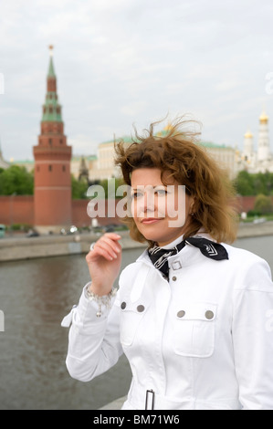 portrait Russian people - women on the foot bridge Stock Photo - Alamy