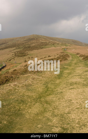 View of Pen Cerrig-calch from Table Mountain, Black Mountains, Wales ...