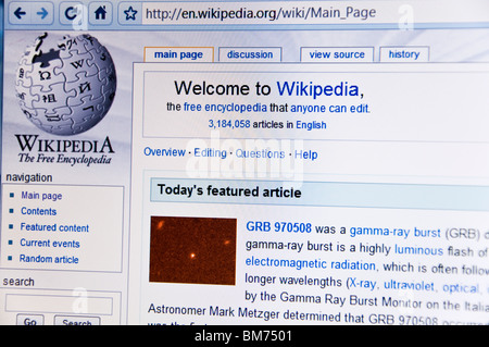 Wikipedia website screenshot Stock Photo - Alamy