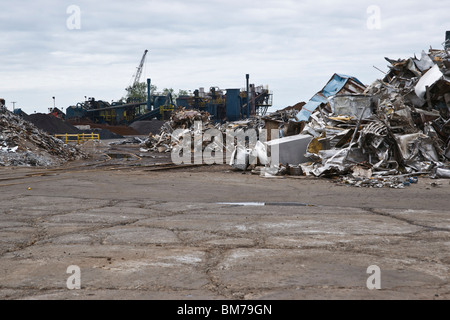 Louis Padnos Iron And Metal Company recycling yard at Holland MI in USA ...