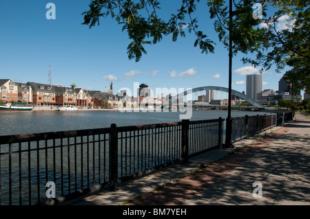 Riverwalk and Rochester NY USA skyline with Frederick Douglass - Susan ...