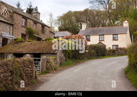 UK, England, Cornwall, Launceston, Polyphant, ancient stone Christan ...
