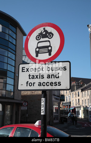 No Entry Sign (Except Buses). British Traffic Road Signs Stock Photo ...
