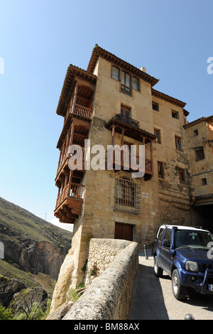 Medieval houses overhang the old city square in the ancient center of ...