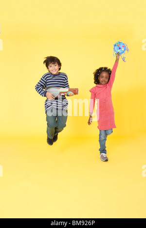 Kids Playing with pretend homemade craft DIY make believe imaginary ...