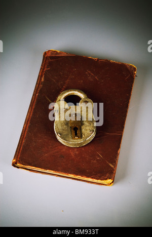 Books and Padlock Stock Photo - Alamy