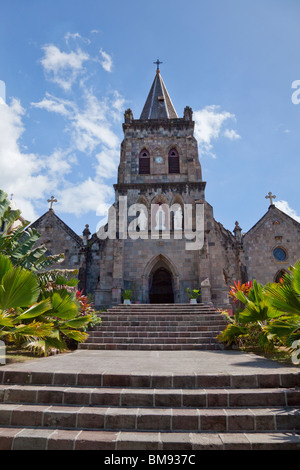 The Catholic cathedral church in Roseau, Dominica, West Indies Stock ...