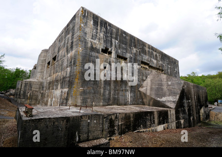 World War Two bunker and launching ramp with flying bomb / doodlebug at ...