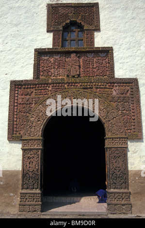 Moorish designs on the facade of the 16th-century Iglesia de Santiago ...