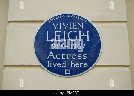 English Heritage Blue Plaque for Vivien Leigh (actress, 1913-1967) at ...