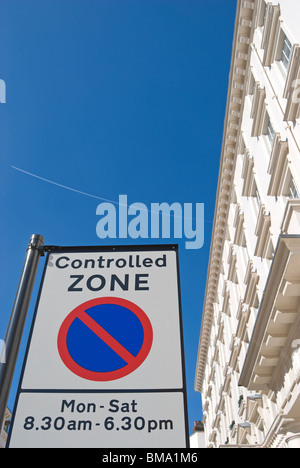 Controlled Zone road sign in London Stock Photo - Alamy
