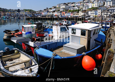 Brixham fishing fleet in harbour Stock Photo - Alamy