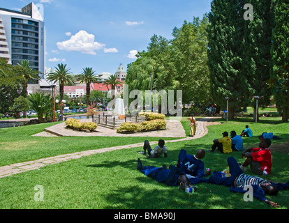 Namibia,Windhoek,people in the city center Stock Photo - Alamy