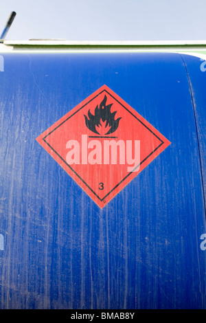 tanker truck with flammable warning sign Stock Photo: 54377737 - Alamy