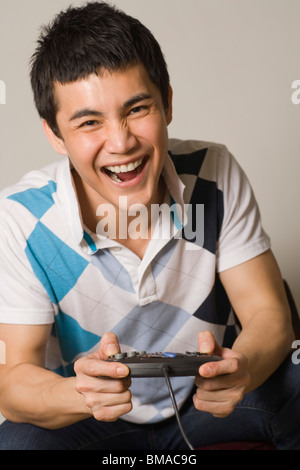 Intense game where only one man is playing. He is trying to win the ...