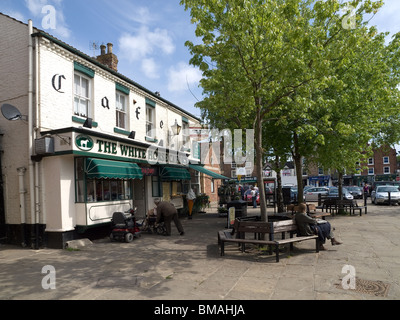 The Market Place in Thirsk town centre North Yorkshire UK on a sunny ...