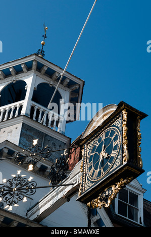 Guildford High Street with the Guildhall (16th Century Grade I listed ...