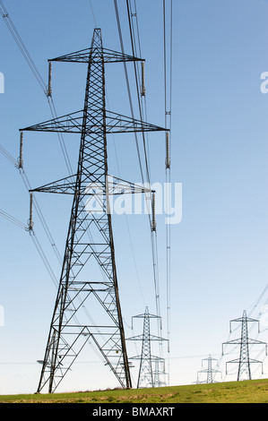 National Grid electricity pylons, Suffolk, England Stock Photo - Alamy